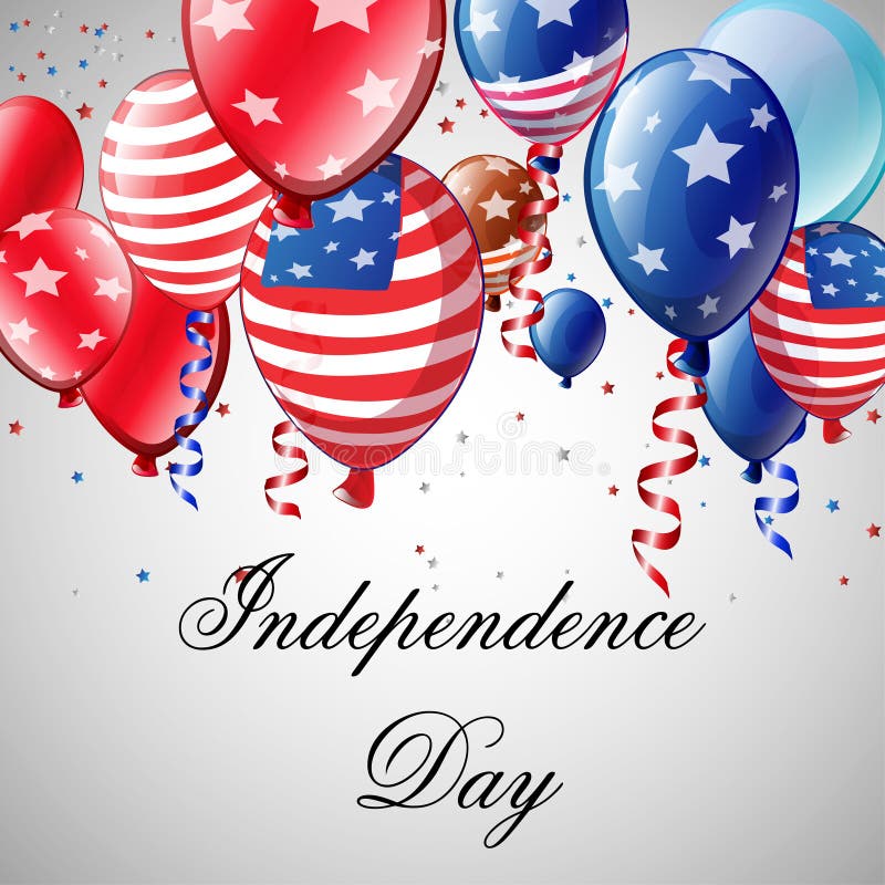 Independence Day Card stock vector. Illustration of happy - 55672446