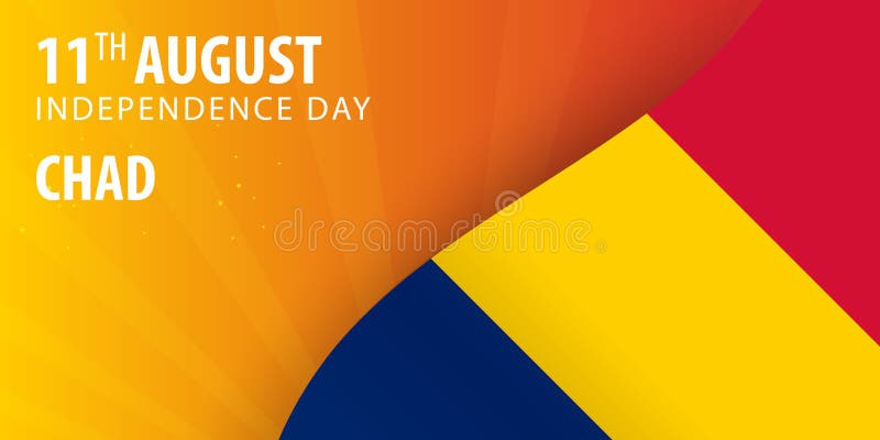 Independence Day of Chad. Flag and Patriotic Banner. Vector ...