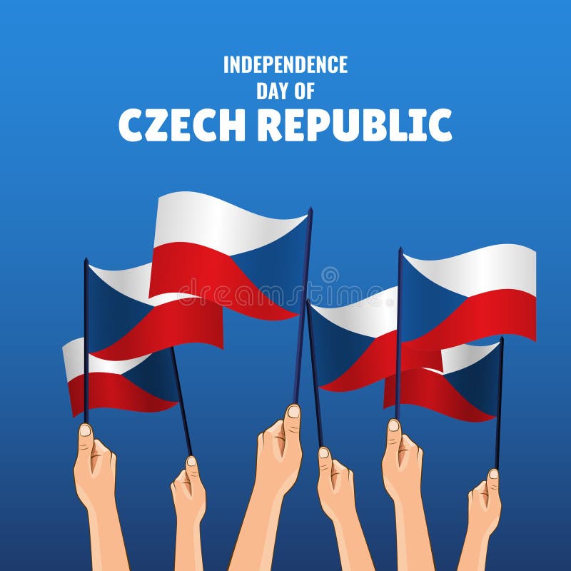 Independence Day of Czech stock vector. Illustration of design - 158666900