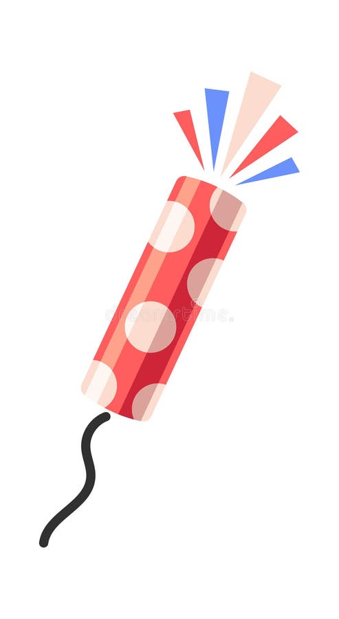 Independence Day Festive Firecracker Cartoon Stock Vector ...