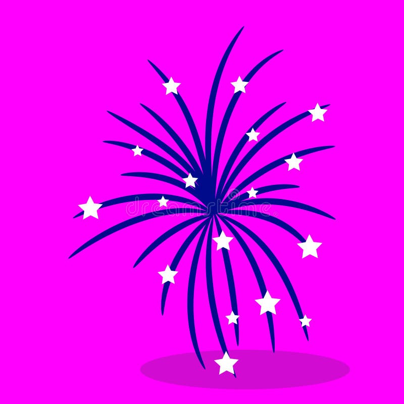 Independence Day Fireworks Blue 05 Stock Vector - Illustration of ...