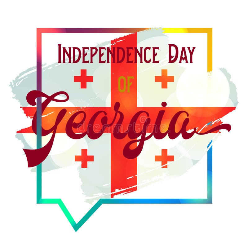 Independence Day of Georgia Stock Vector - Illustration of holiday ...