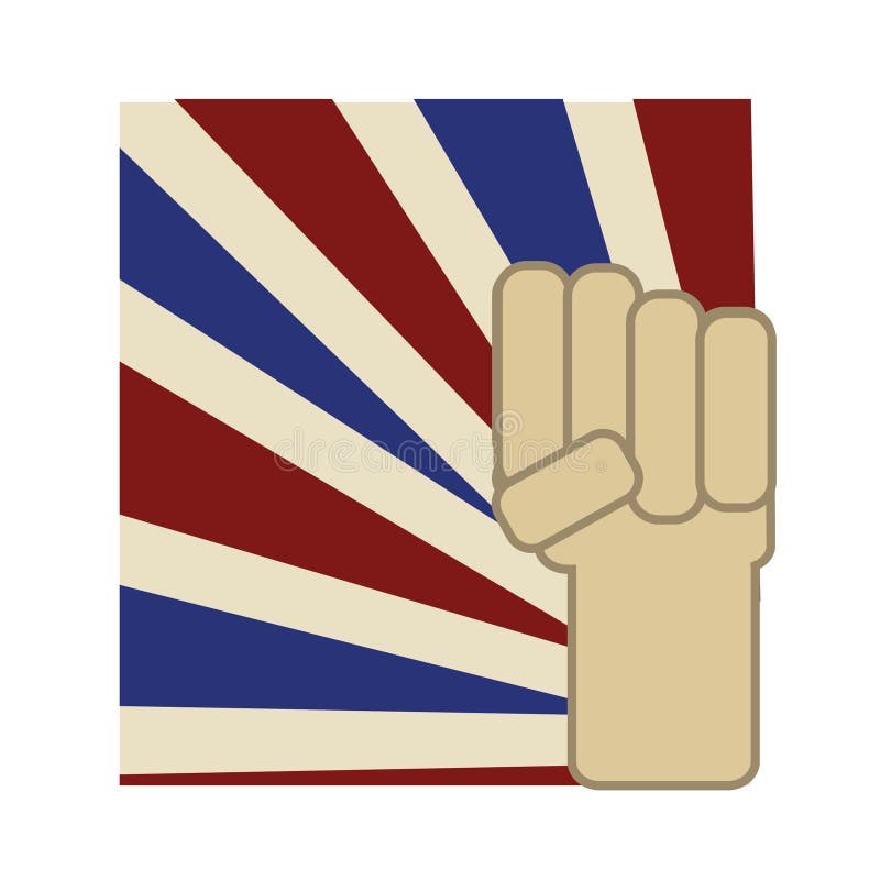 Independence Day Hand Label. Vector Illustration Decorative Design ...