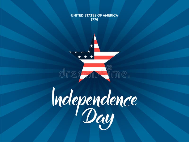 Independence Day Illustration with Modern Calligraphy and Patriotic ...