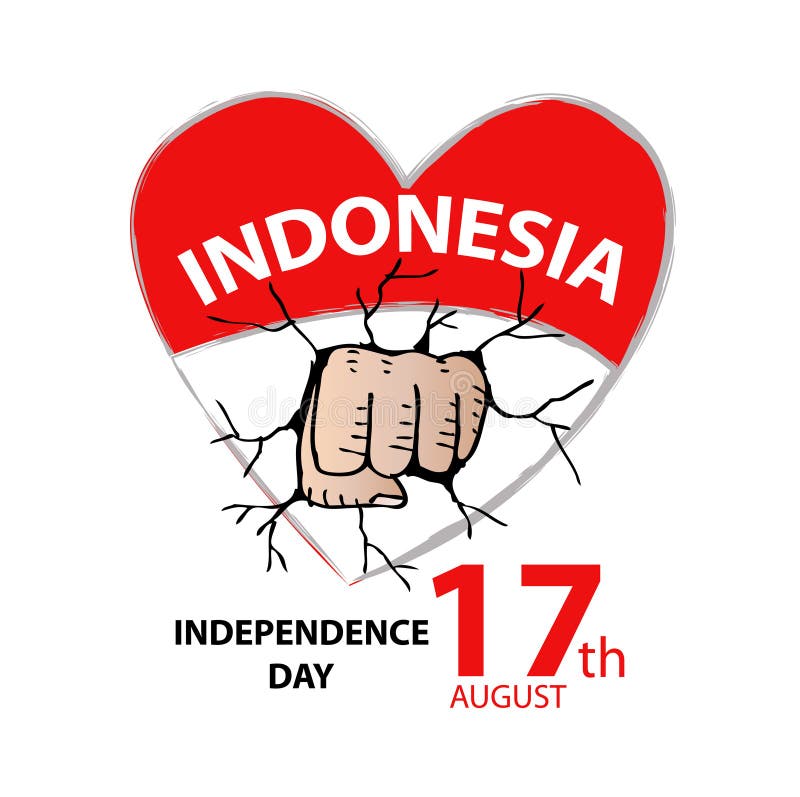 Independence Day of Indonesia. Stock Illustration - Illustration of ...