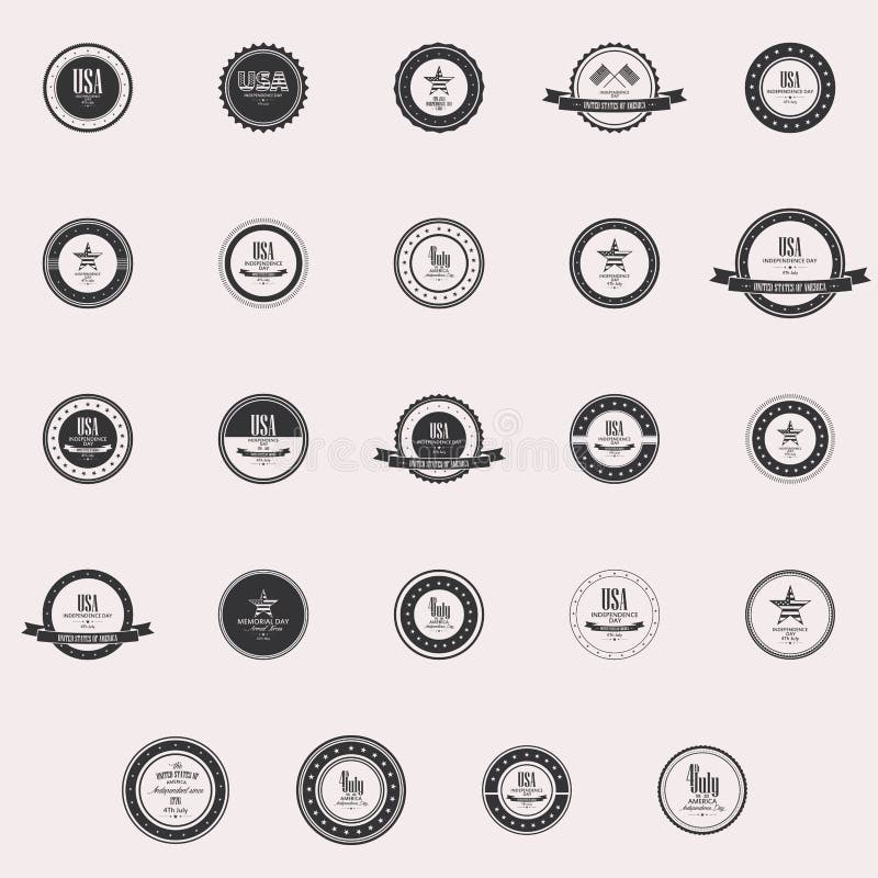 Independence day labels stock vector. Illustration of poster - 61935370