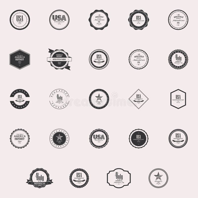 Independence day labels stock vector. Illustration of poster - 61935413