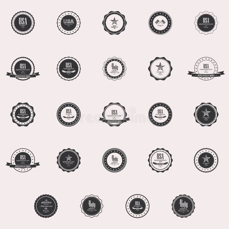 Independence day labels stock vector. Illustration of holiday - 61935579