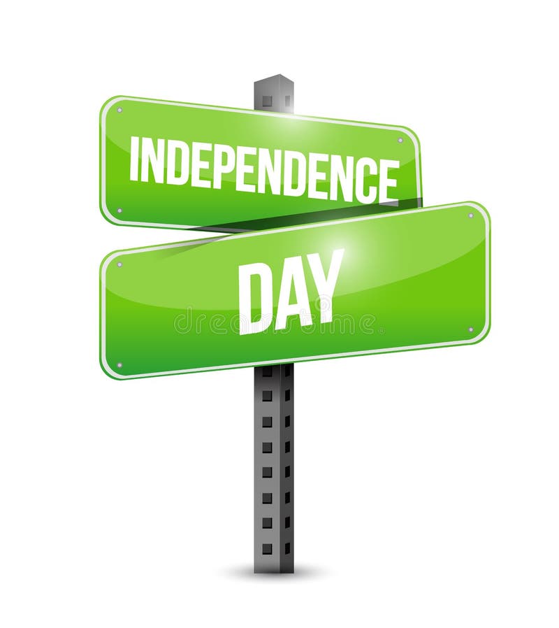 Independence Day Post Sign Illustration Design Stock Illustration ...