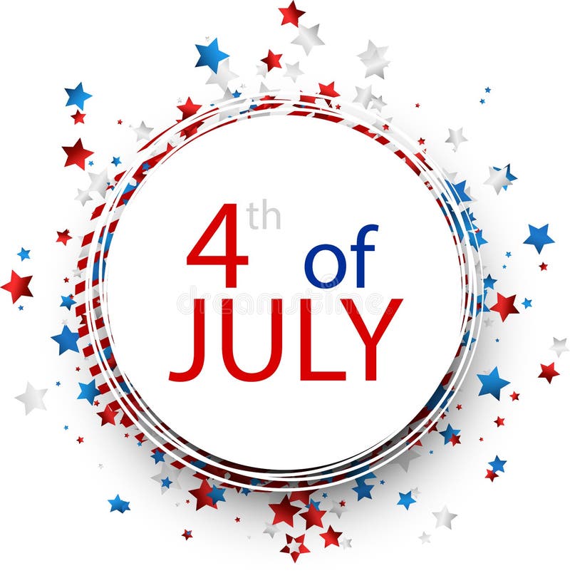 Happy 4th July Round Stock Illustrations – 527 Happy 4th July Round ...