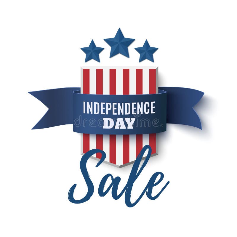 Independence Day Sale Background, 4th of July Template. Stock Vector ...