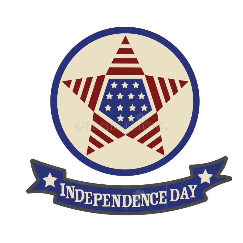Independence Day Star Label. Vector Illustration Decorative Design ...
