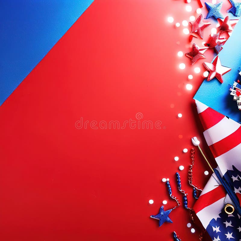 Independence Day Theme Copy Space with Generative AI Stock Illustration ...