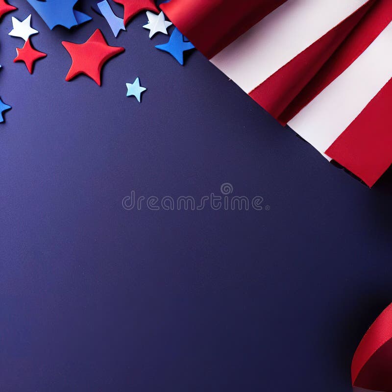 Independence Day Theme Copy Space with Generative AI Stock Illustration ...