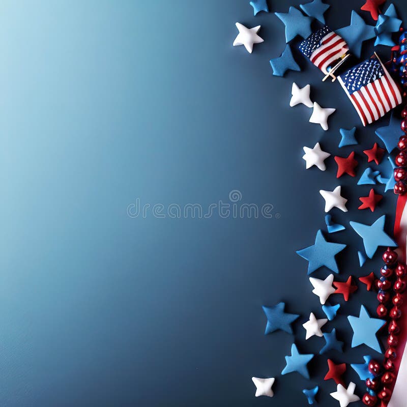 Independence Day Theme Copy Space with Generative AI Stock Illustration ...