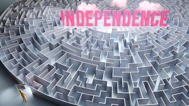 Independence and a Difficult Path To it Stock Illustration ...