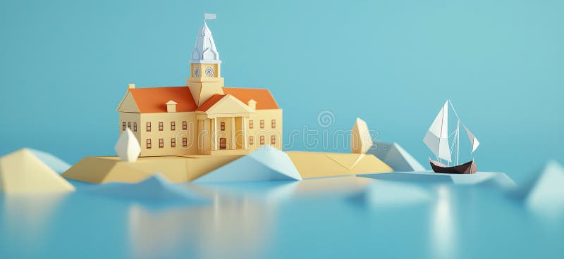 Independence Hall. 3D Rendering of Independence Hall in Philadelphia ...