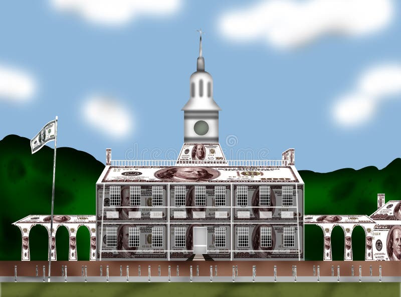 Independence Hall in Philadelphia Stock Vector - Illustration of ...