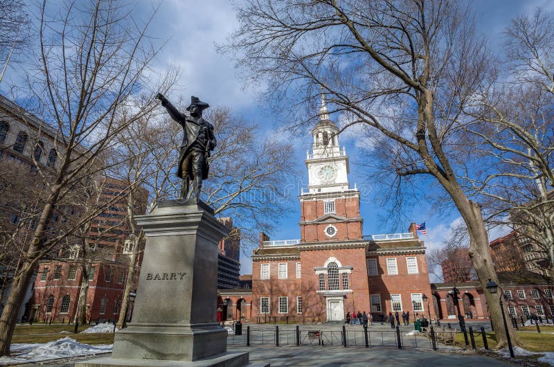 Independence Hall Philadelphia, Pennsylvania with the Statue of George ...