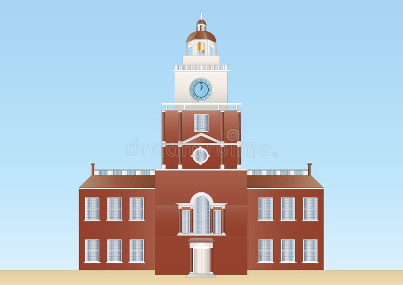 Independence Hall in Philadelphia Stock Vector - Illustration of ...