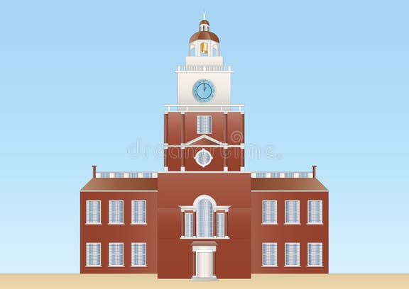 Independence Hall Philadelphia Stock Illustrations – 257 Independence ...