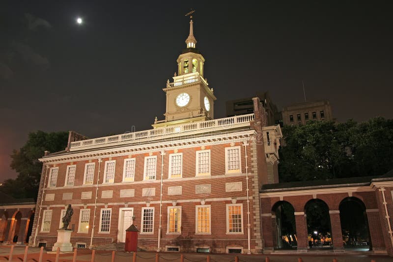 Independence Hall Fireworks Stock Image - Image of clock, hall: 10839151