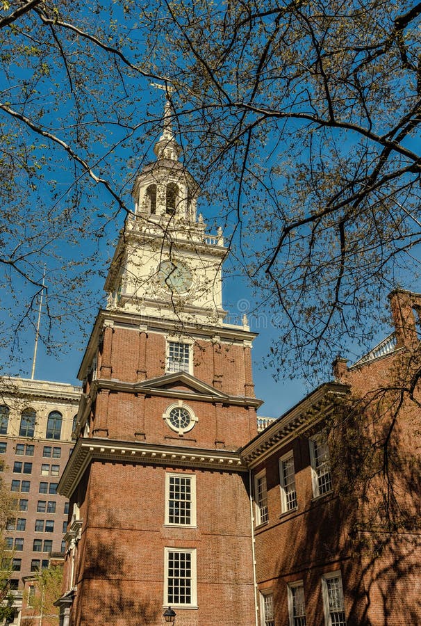 Independence Hall in Philadelphia Stock Image - Image of sunset ...