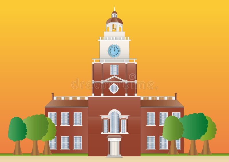 Independence Hall Philadelphia Stock Illustrations – 130 Independence ...