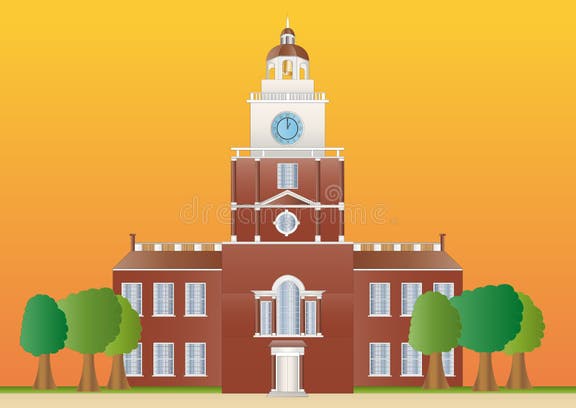 Independence Hall Philadelphia Stock Illustrations – 130 Independence ...