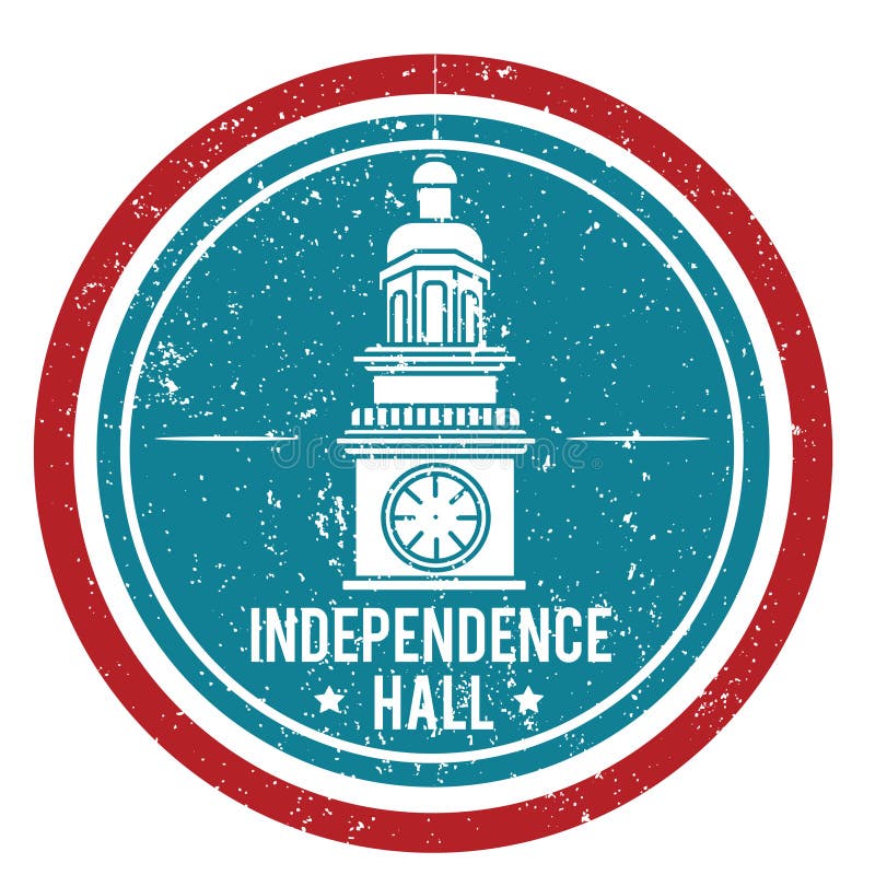 Independence Hall. Vector Illustration Decorative Design Stock Vector ...