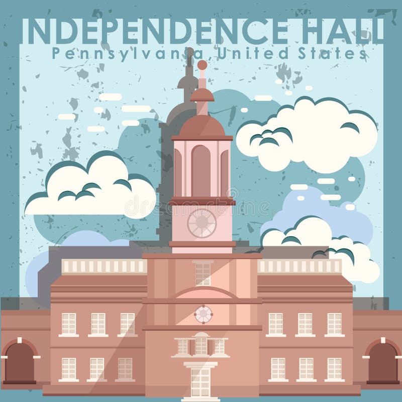 Independence Hall Wallpaper. Vector Illustration Decorative Design ...