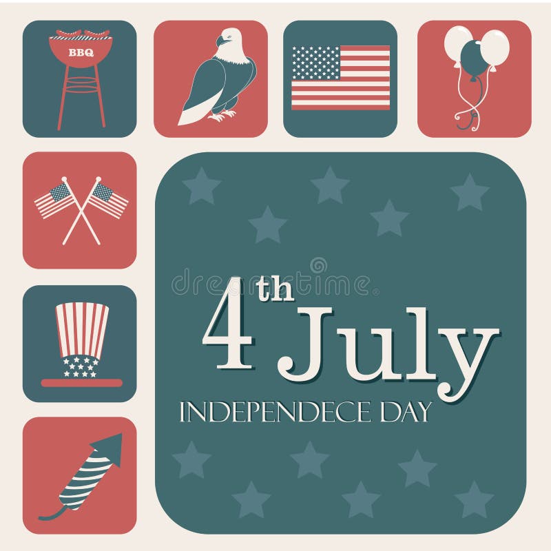 Independence icons stock vector. Illustration of memorial - 31337102