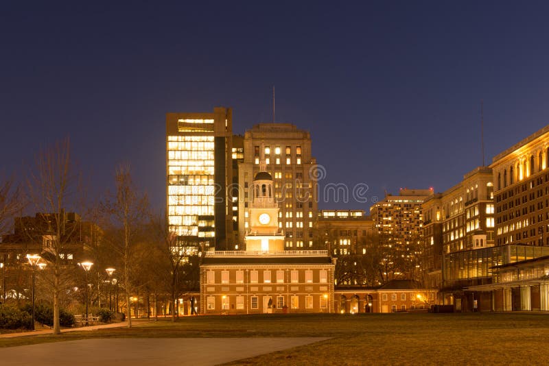 Independence Mall stock image. Image of city, evening - 41235679