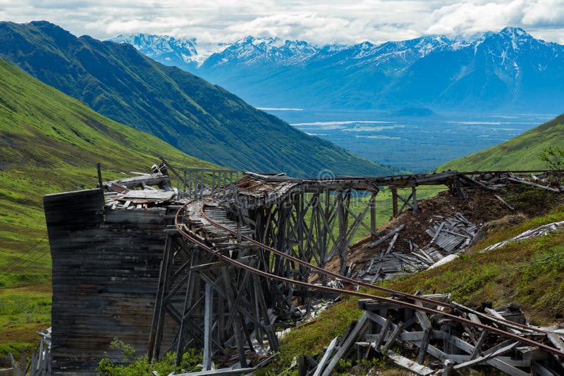 Independence Mine in Alaska Stock Photo - Image of landscapes, hatcher ...
