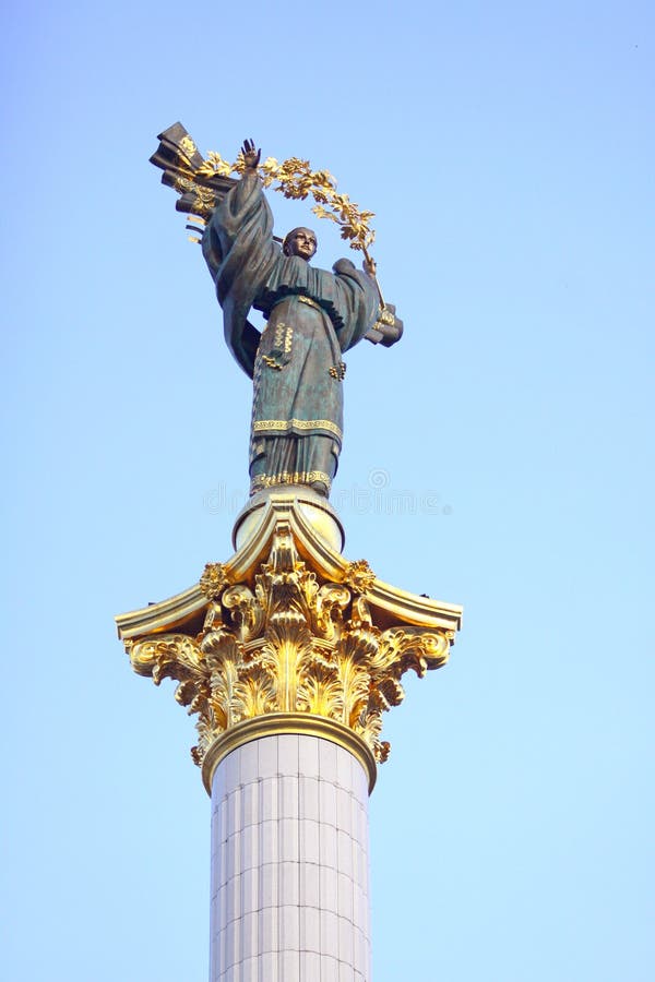 Independence Monument in Kyiv Stock Image - Image of blue, independence ...