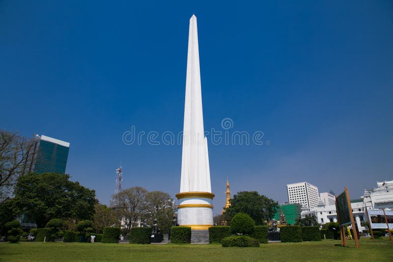 The Independence Monument in Yangon, Myanmar. Stock Image - Image of ...