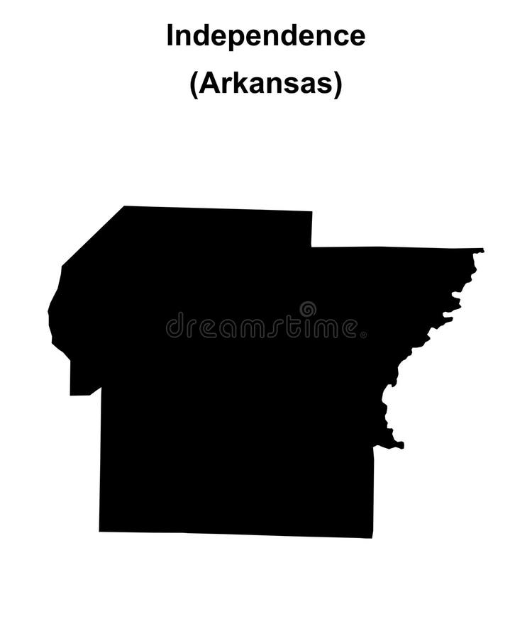 Independence outline map stock illustration. Illustration of icon ...