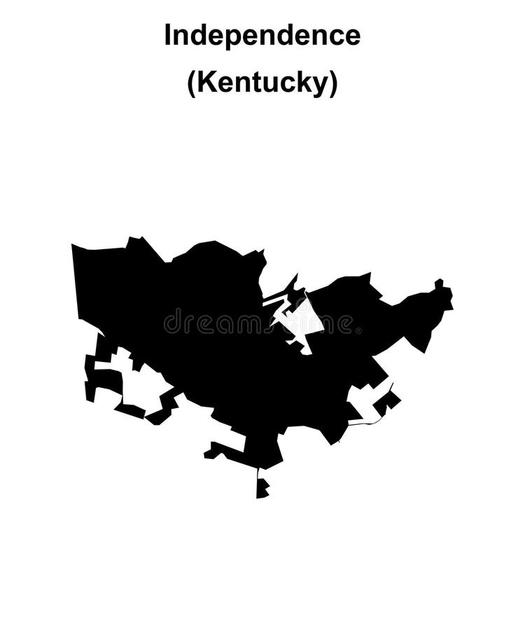 Independence outline map stock vector. Illustration of shape - 357329855
