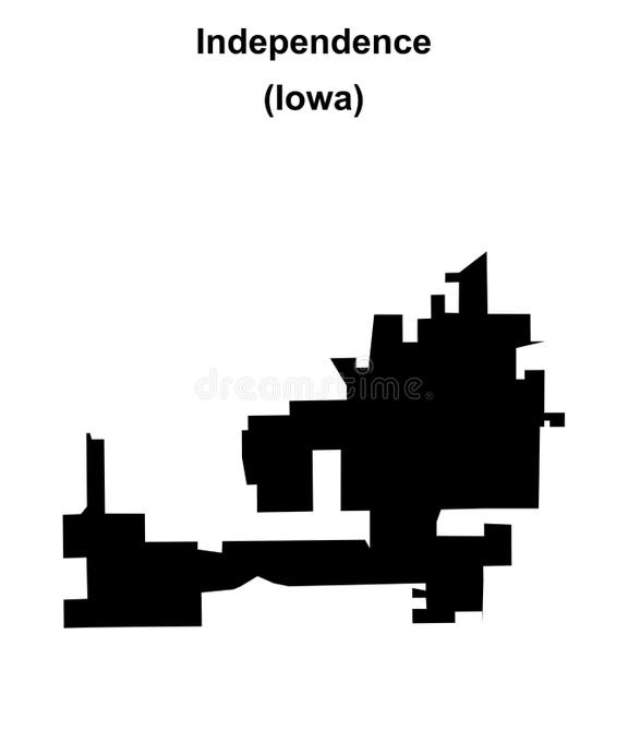 Independence outline map stock vector. Illustration of iowa - 387204604