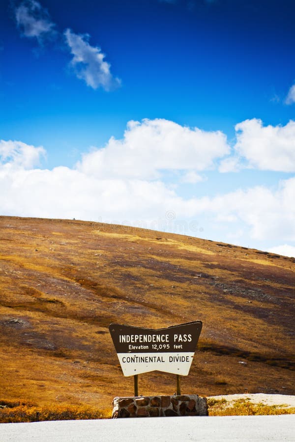 Independence Pass stock photo. Image of sign, board, independence ...