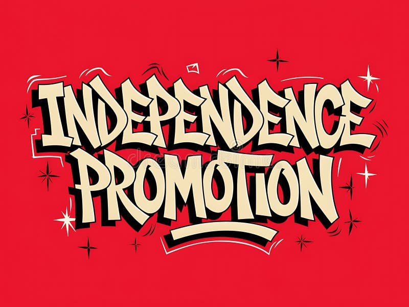 Independence Promotion Graffiti Style Advertisement Stock Illustration ...