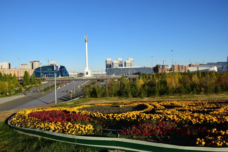 Independence Square in Astana Editorial Photography - Image of ...