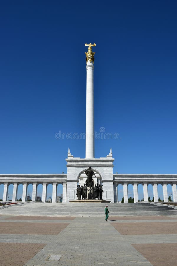 Independence Square in Astana Editorial Stock Image - Image of ...
