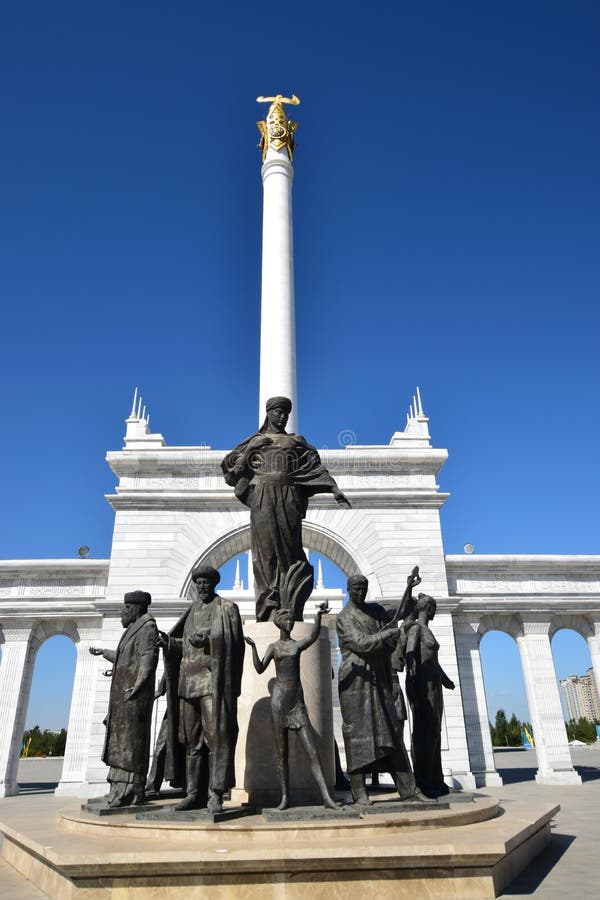 Independence Square in Astana Editorial Stock Image - Image of ...