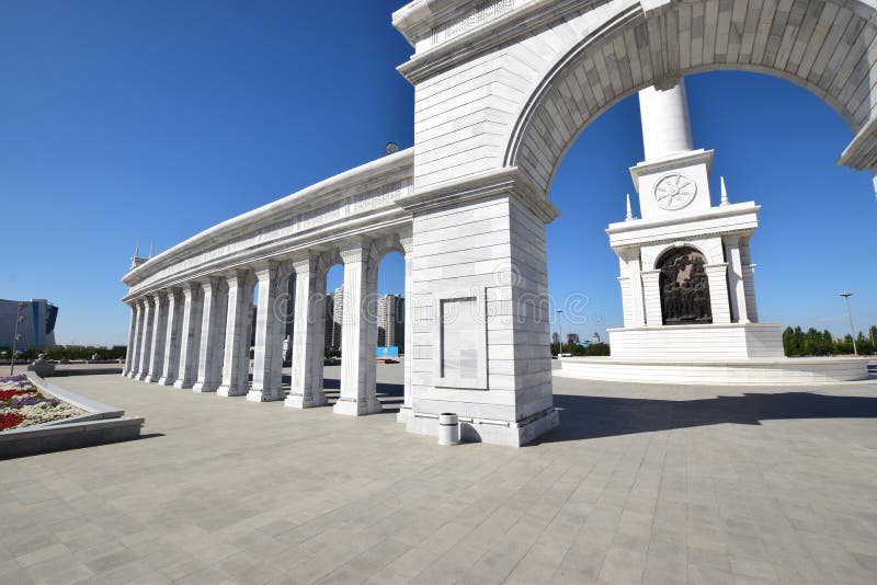 Independence Square in Astana Editorial Photography - Image of columns ...