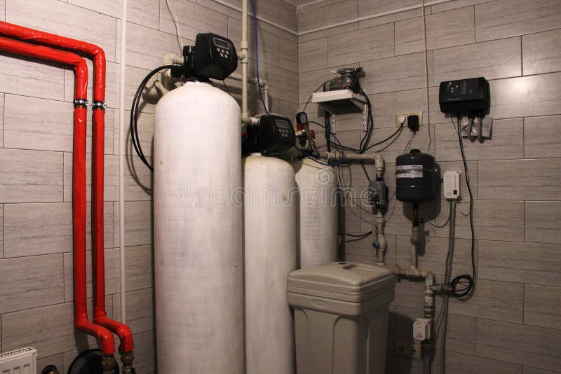 Autonomous Heating System in the Boiler Room. Boiler, Water Heater ...