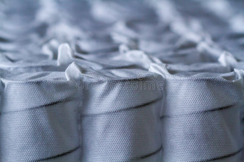 Independent Mattress Springs in Spunbond. Pocket Springs. Stock Photo ...