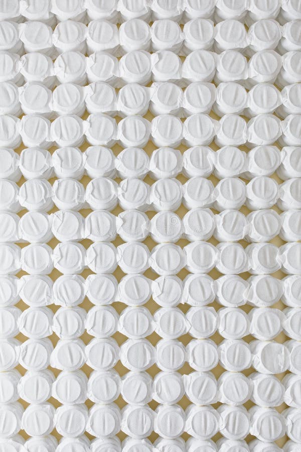 Independent Pocket Spring Mattress Bed Base Foundation Stock Image ...