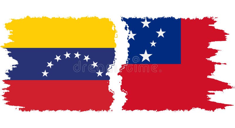 Independent State and Venezuela Grunge Flags Connection Vector Stock ...