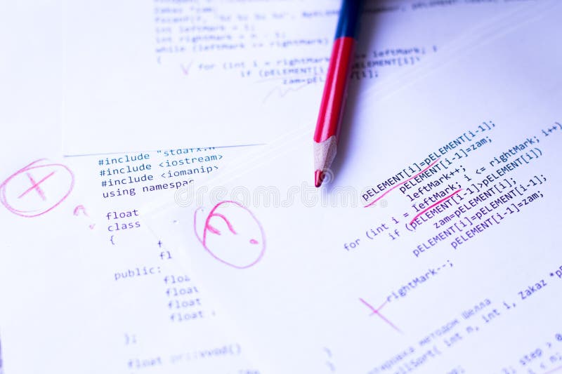 Independent Student Work on Programming in Java Stock Image - Image of ...